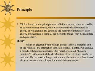 X ray fluorescence (X R F) | PPT