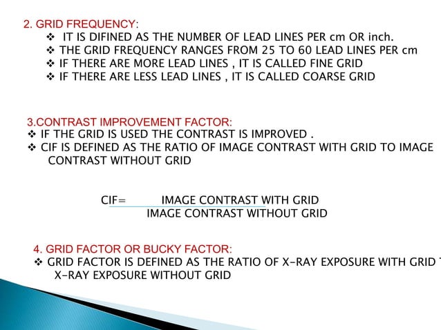 X-RAY GRID BUCKY | PPTX | Chemistry | Science