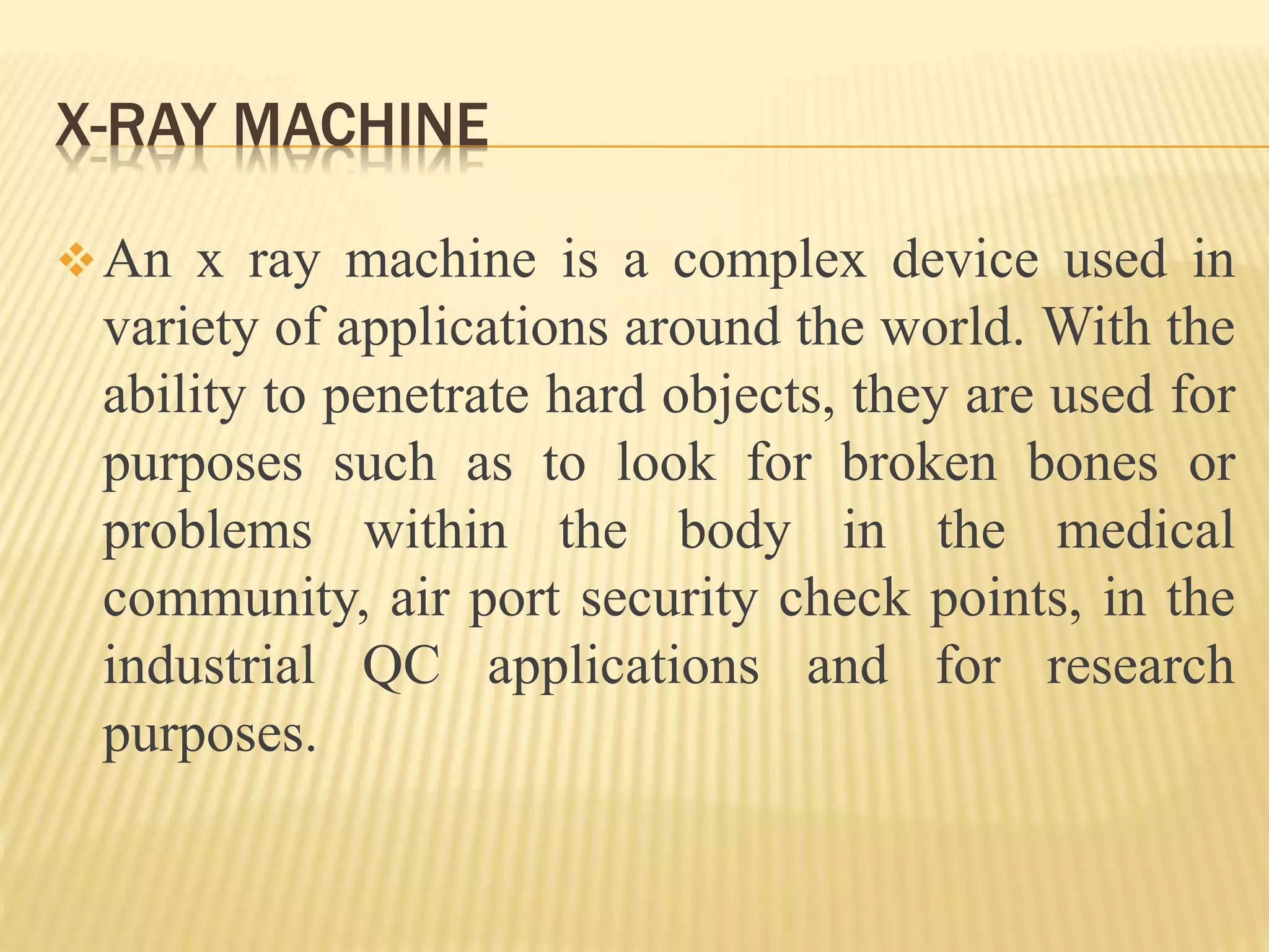 X ray machines - conventional and digital | PPTX