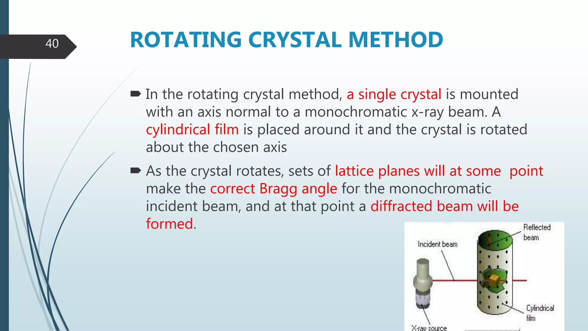 X ray crystallography for mpharm | PPTX