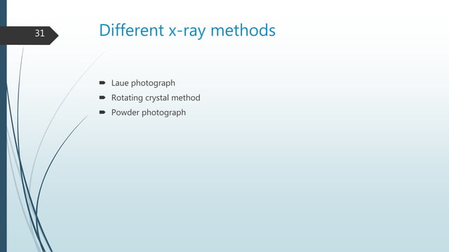 X ray crystallography for mpharm | PPTX | Chemistry | Science