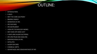 X ray photoelecton spectroscopy | PPTX | Chemistry | Science
