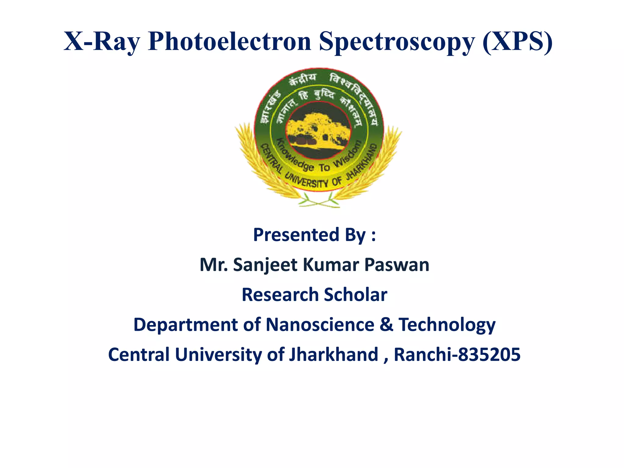 X ray Photoelectron spectroscopy (XPS) | PDF