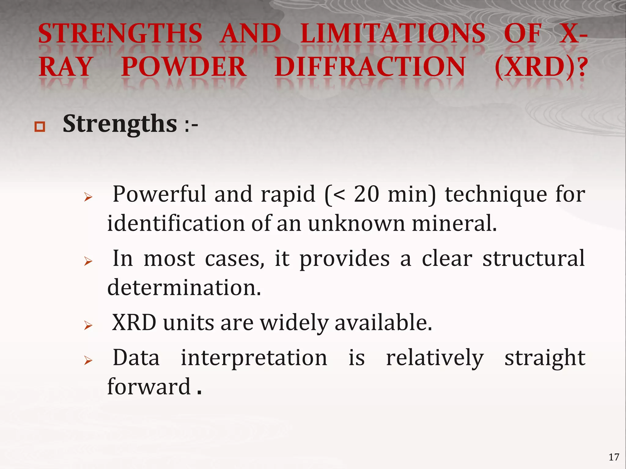 X ray powder diffraction | PPTX