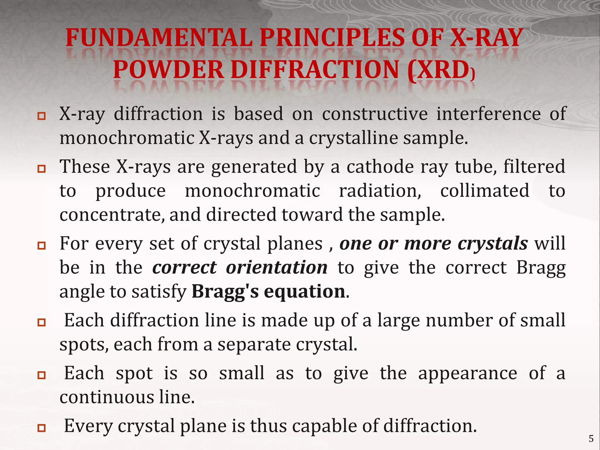 X ray powder diffraction | PPTX