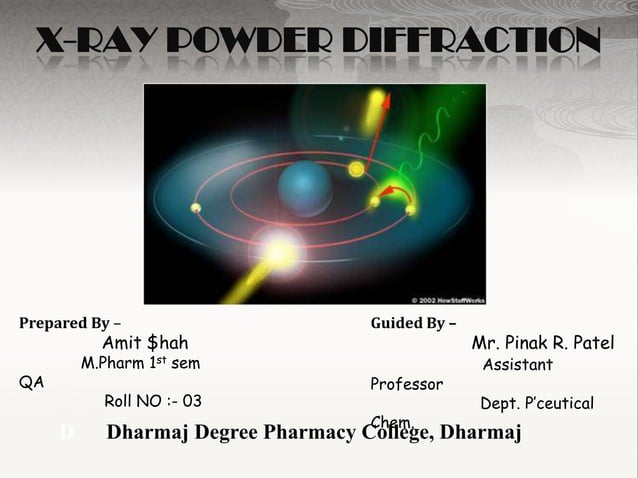 X ray powder diffraction | PPTX | Chemistry | Science