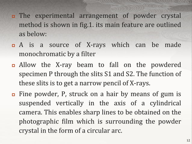 X ray powder diffraction | PPTX | Chemistry | Science