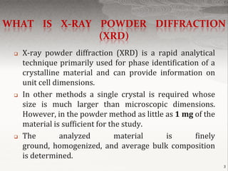 X ray powder diffraction | PPTX
