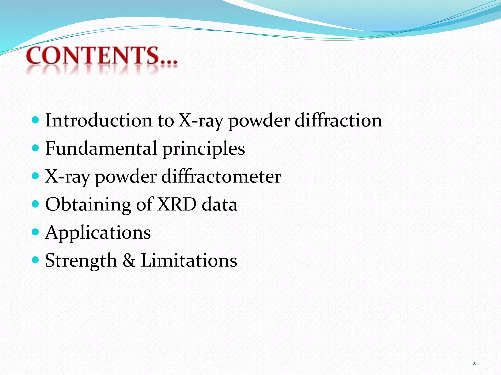X ray powder diffraction | PPTX