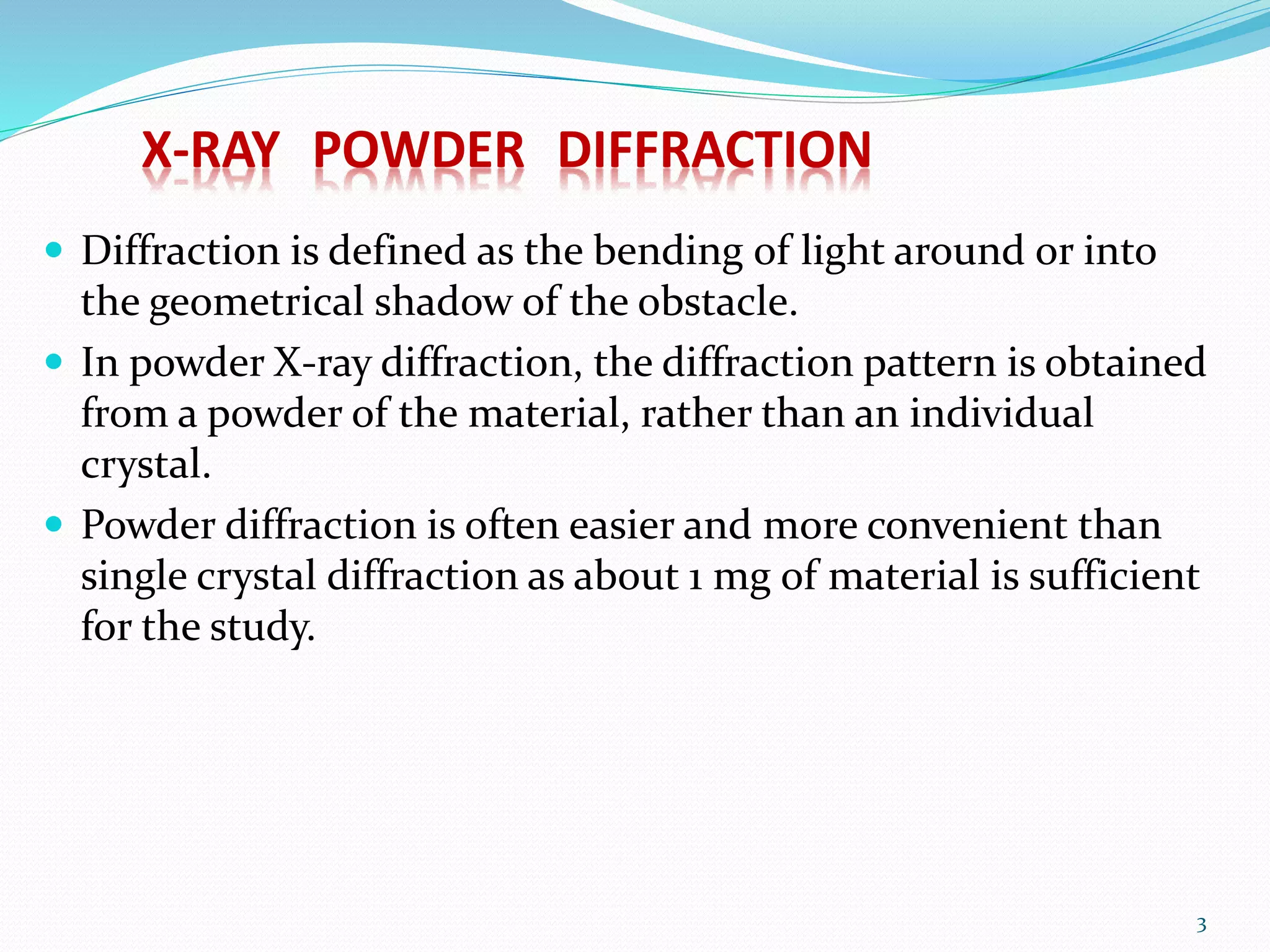 X ray powder diffraction | PPTX