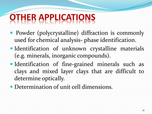 X ray powder diffraction | PPTX | Chemistry | Science