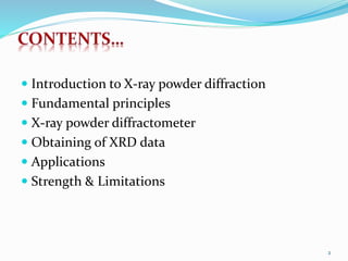 X ray powder diffraction | PPTX