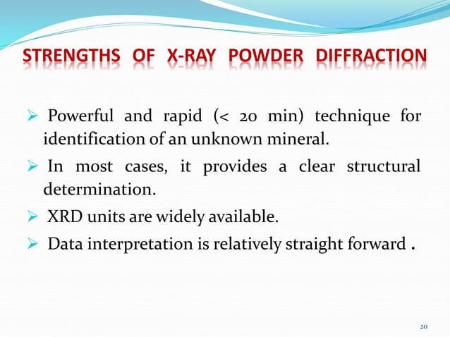 X ray powder diffraction | PPTX | Chemistry | Science