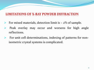 X ray powder diffraction | PPTX