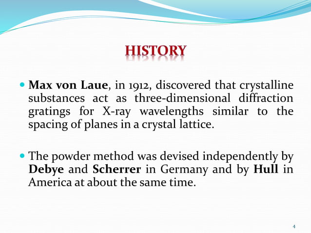 X ray powder diffraction | PPTX | Chemistry | Science