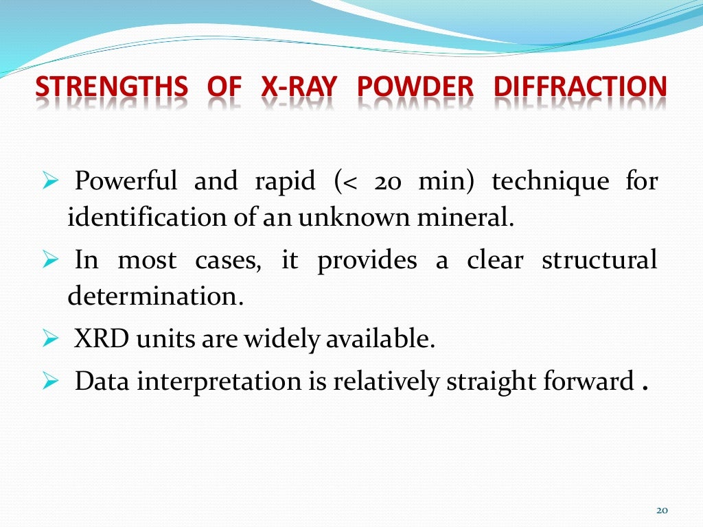 X ray powder diffraction