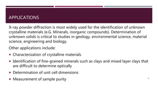 X ray powder diffraction & | PPTX