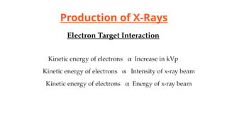 Production of X-ray, its properties and components of x-ray tube. | PPTX