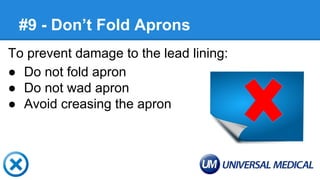 X-Ray Protective Apron Care- 9 Do's & Don'ts | PDF