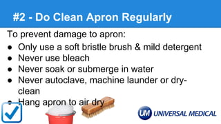 X-Ray Protective Apron Care- 9 Do's & Don'ts | PDF