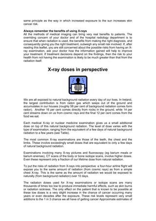 X rays-benefits-and-risks | PDF