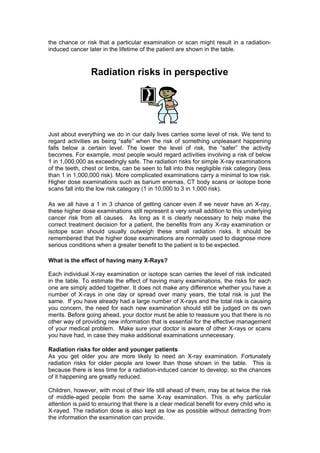 X rays-benefits-and-risks | PDF