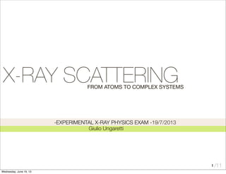 X ray scattering | PDF