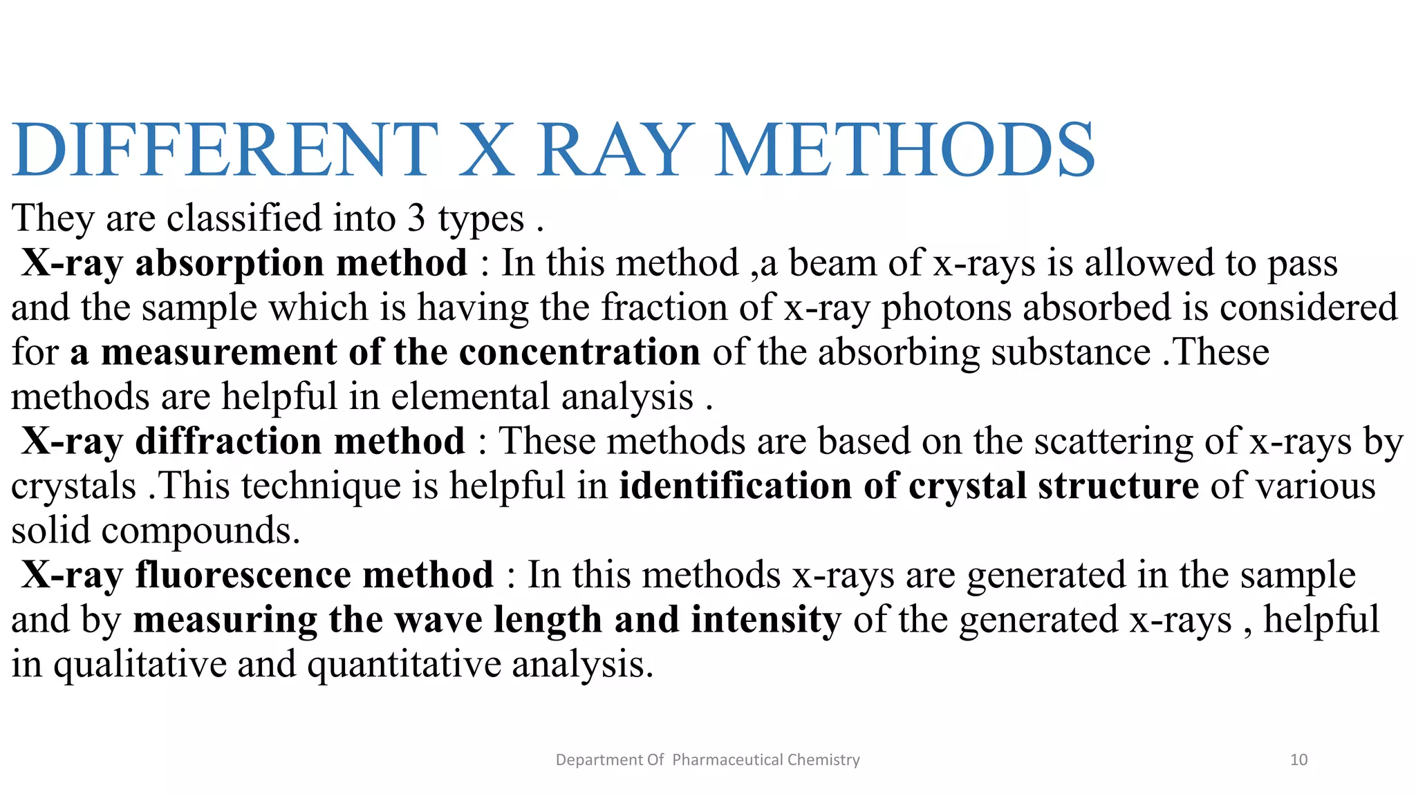 X rays crystallography | PPTX