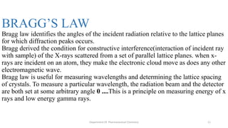 X rays crystallography | PPTX | Chemistry | Science