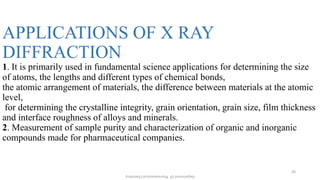 X rays crystallography | PPTX