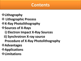 X rays lithography | PDF