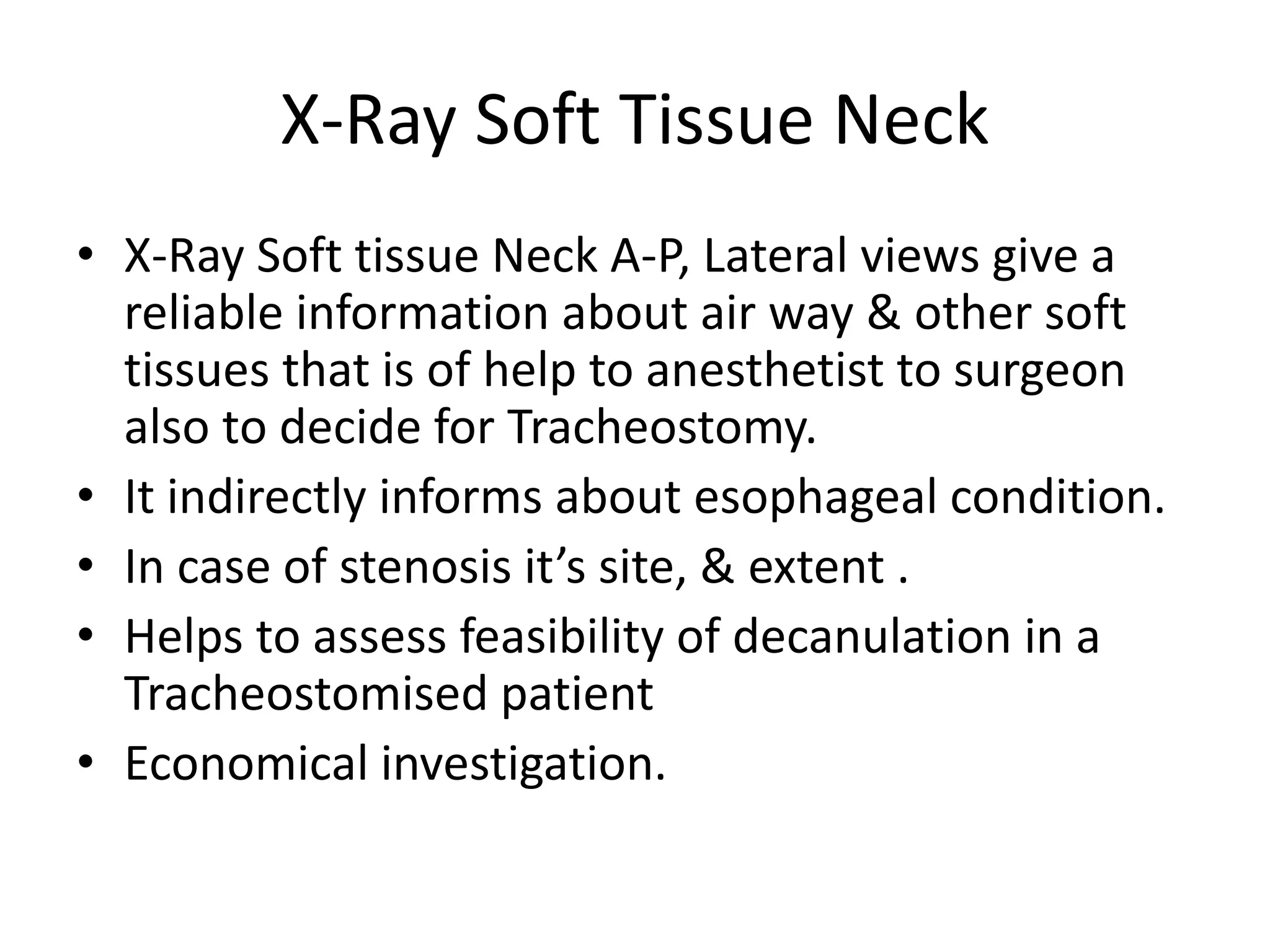 X ray soft tissue neck valuable economic tool | PPTX