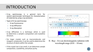 X ray spectroscopy | PPTX