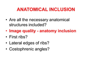 CHEST X-RAYS QUALITY,,,,,,,,,,,,,,,, pptx | PPTX