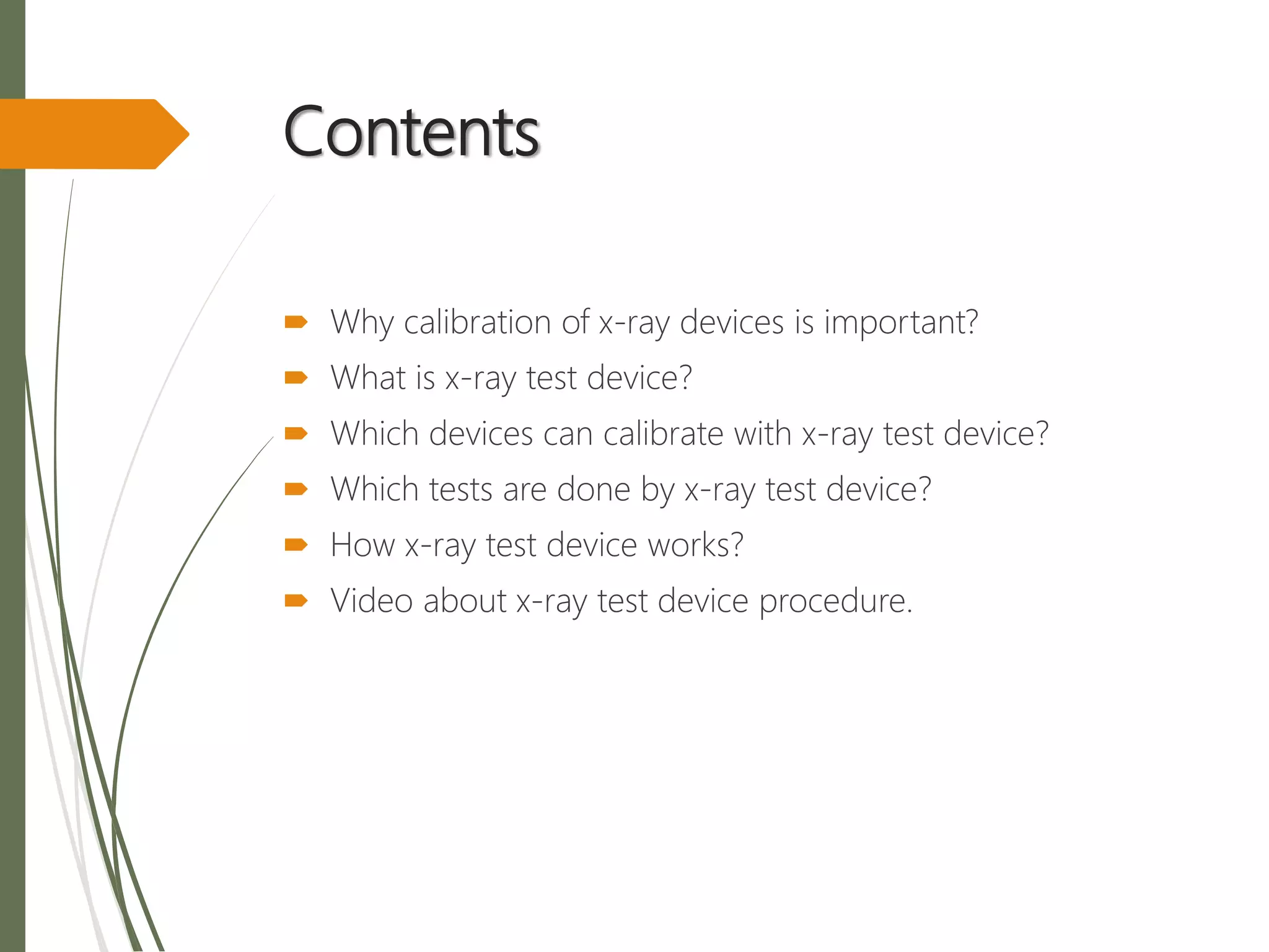 X ray test machine and its calibration | PPTX