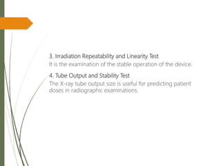 X ray test machine and its calibration | PPTX