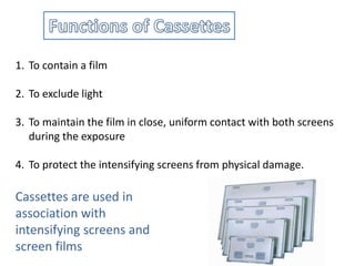 X ray tube, cassette and screens | PPTX