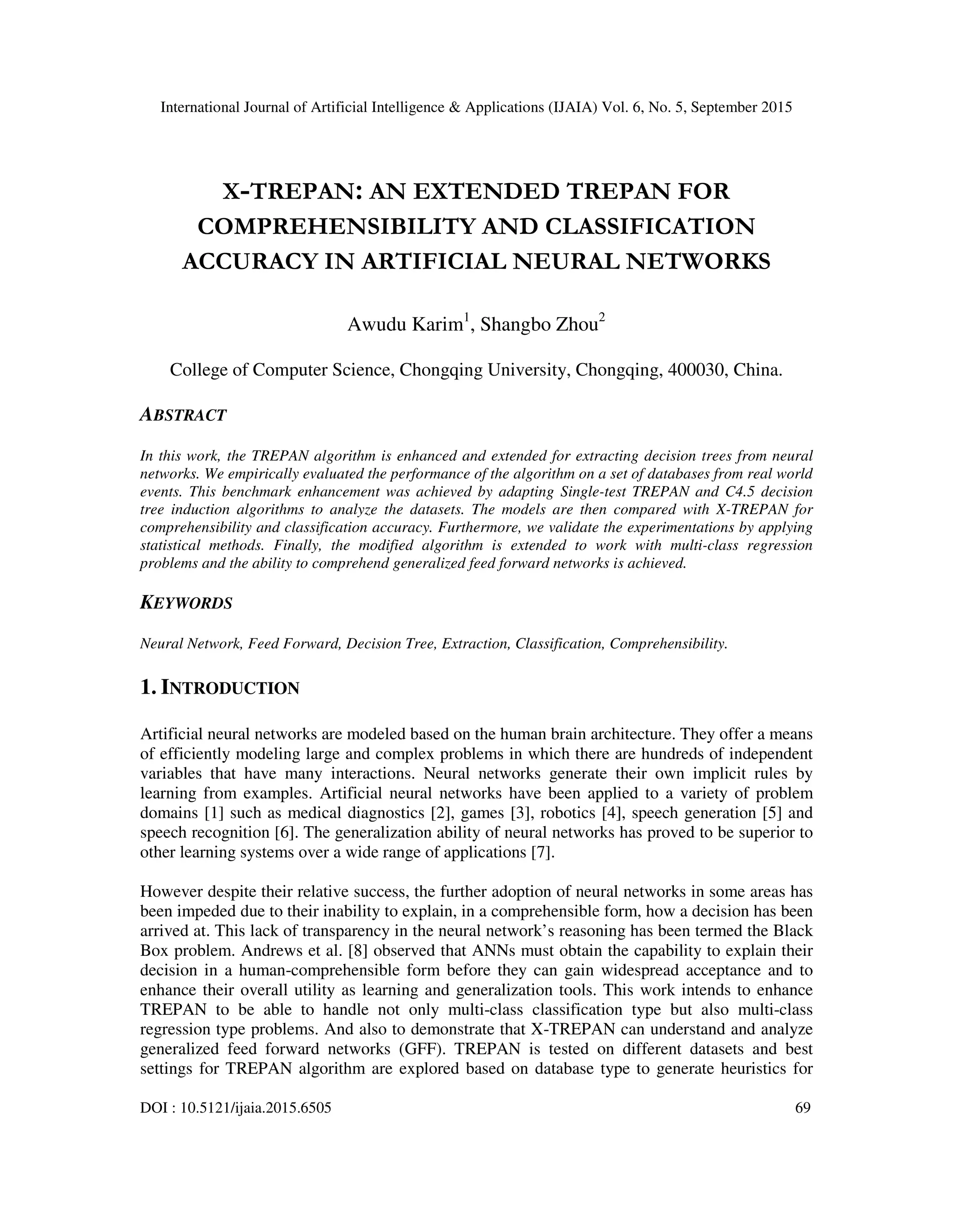 X trepan an extended trepan for | PDF
