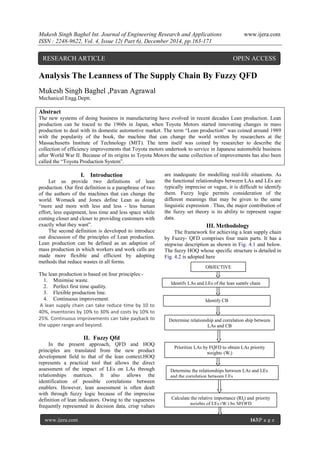 Analysis The Leanness of The Supply Chain By Fuzzy QFD | PDF | Mechanical and Industrial ...