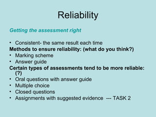 Quality of assessment | PPT