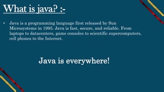Android course session 1 ( intoduction to java ) | PPT