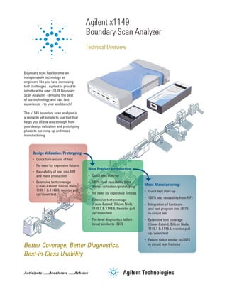 Agilent x1149 Boundary Scan Analyzer | PDF