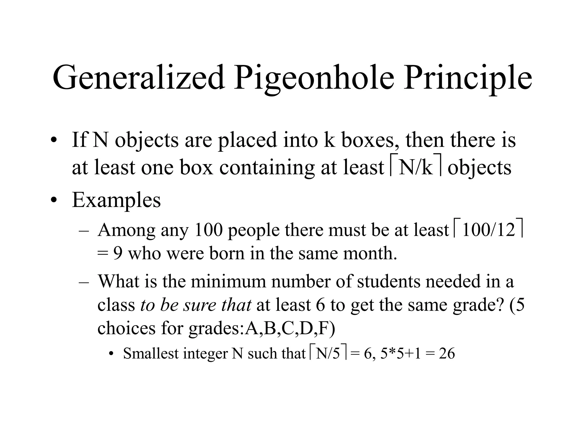 X12bPigeonHole.ppt | Free Download