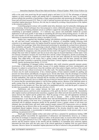 Immediate Implants Placed Into Infected Sockets: Clinical Update with 3-Year Follow-Up | PDF ...