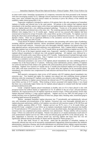 Immediate Implants Placed Into Infected Sockets: Clinical Update with 3-Year Follow-Up | PDF ...