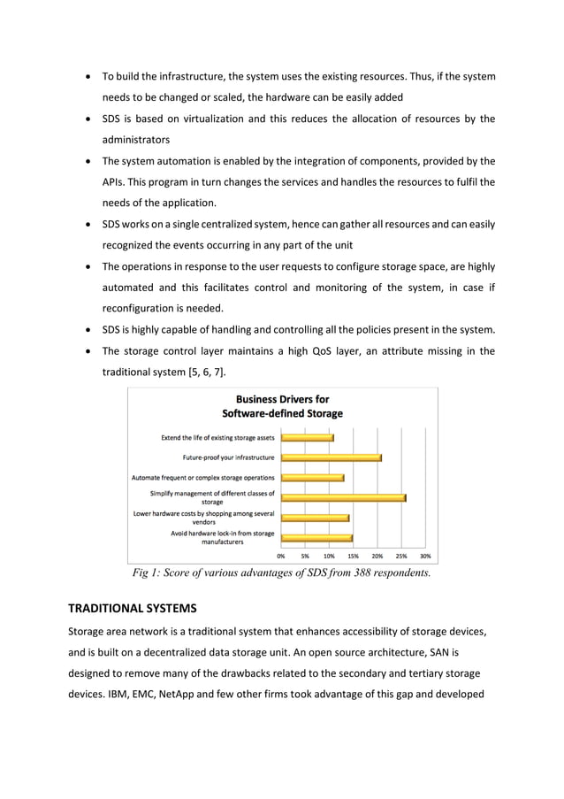 Analysis of SOFTWARE DEFINED STORAGE (SDS) | PDF | Operating Systems ...