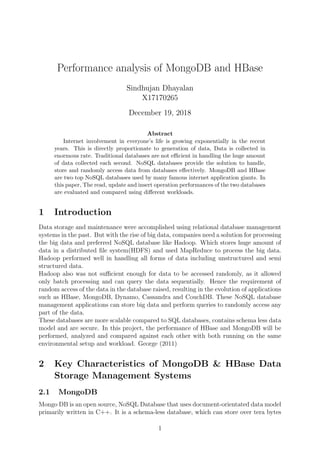 Performance analysis of MongoDB and HBase | PDF