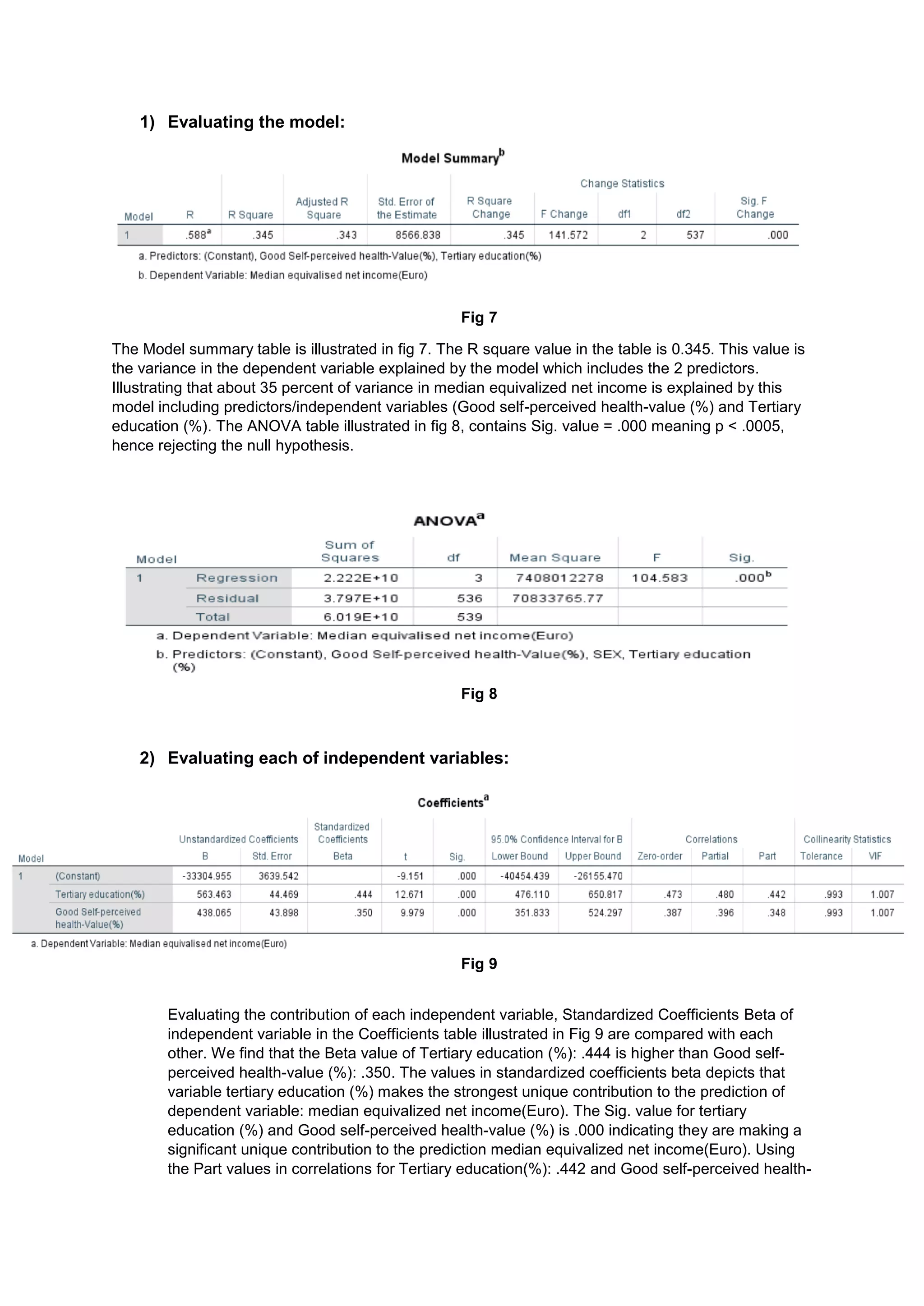Statistical analysis of Multiple and Logistic Regression | PDF