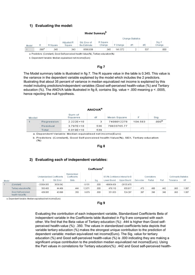 Statistical analysis of Multiple and Logistic Regression | PDF
