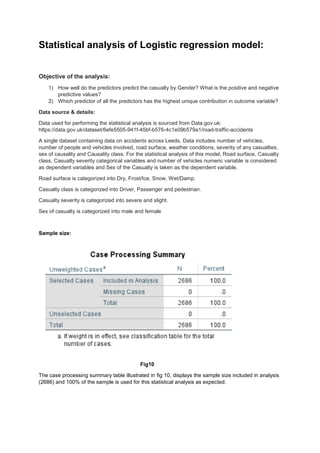 Statistical analysis of Multiple and Logistic Regression | PDF